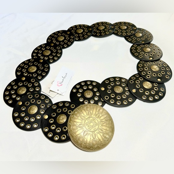 true love | Accessories | Belt Wide Boho Disc Vintage Western Chunky ...